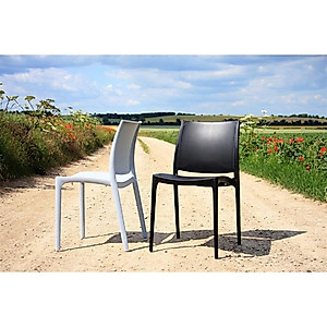 Compamia Maya Patio Dining Chair in Dark Gray (Set of 2)