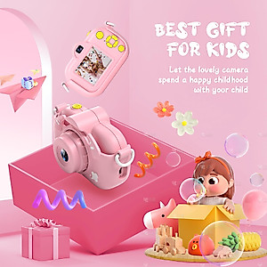Kids Camera, HD 1080P Digital Video Camera for Boys and Girls, 32MP Kids Selfie Camera for Kids Aged 3-9, Portable Toy Toddler Camera with No Game & 32GB Card, Perfect Christmas Birthday Gifts