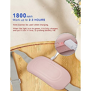 JZLUCKY Portable Heating Pads for Cramps, Fast Large Menstrual Heating Pads with 3 Heating Level and 3 Massage Mode, Cordless Heating Pads for Low Back,Belly Pain Relief Gift for Women Girl(Pink)