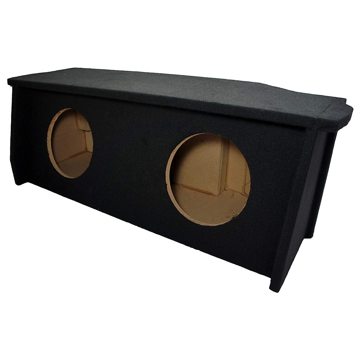 American Sound Connection JW2X10-0717-AR Compatible with Jeep Wrangler 2007 2 Door Dual 10" Sub Box with Amp Rack