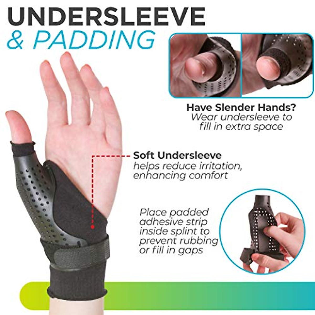 BraceAbility Hard Plastic Thumb Splint | Arthritis Treatment Brace to Immobilize & Stabilize CMC, Basal and MCP Joints for Trigger Thumb, Tendonitis Pain, Sprains (Medium - Left Hand)