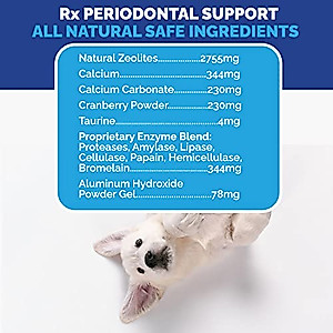 Rx PERIODONTAL Support-Dental Care for Dogs and Cats. Eliminates Bad Breath, Plaque, and Tartar. Promotes Healthy Teeth and Gums. Extra Large, 200 Grams.