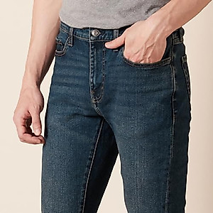 Amazon Essentials Men's Jeans, Slim Fit Stretch, Dark Wash, Bootcut, 42W x 28L