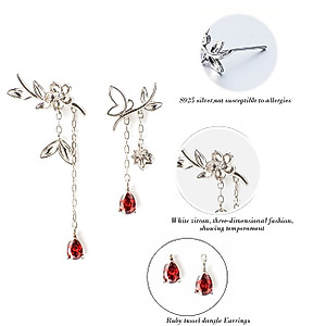YYYGGar Heaven Official Blessing Cosplay Xie lian,Anime Tian Guan Ci Fu San Lang Cosplay Costume Earrings Irregular 2pc, Silver, 0.78*1.37inch