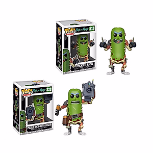 Funko Pop Animation Rick & Morty Pickle Rick, Pickle Rick (w/Laser) Vinyl Figures SET
