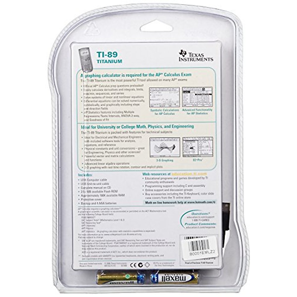 Texas Instruments TI-89 Titanium Graphing Calculator (packaging may differ)