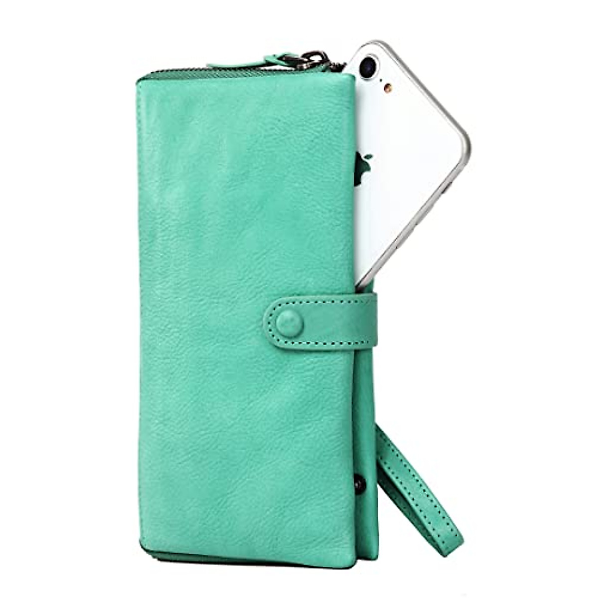 OLD TREND Leather Clutch Savanna Wallet (Aqua)
