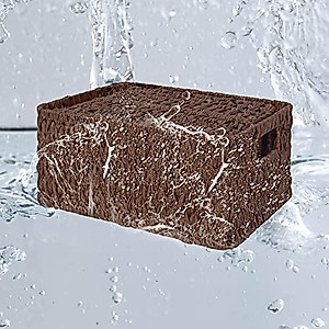 GRANNY SAYS Wicker Baskets for Shelves, Toilet Basket Tank Topper, Nesting Decorative Woven Basket Set for Storage, Waterproof Storage Baskets with Handles, Brown, 3-Pack