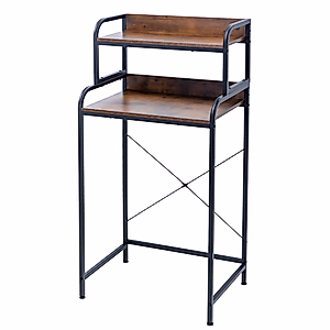 Zvyteay 2-Tier Mini Fridge Shelf Storage Shelf Mini Fridge & Microwave Stand Table, Kitchen Shelves Freestadning for Kitchen, Office