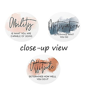 3 Piece Inspirational Canvas Wall Art, Quotes Motivational Mindset Print Pictures for Office Wall Decor, Triptych Entrepreneur Poster Framed Artwork for Women Men Home Decor Ready to Hang (36"Wx18" H)