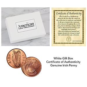 American Coin Treasures Lucky Irish Penny Silvertone Wish Bone Pendant Necklace