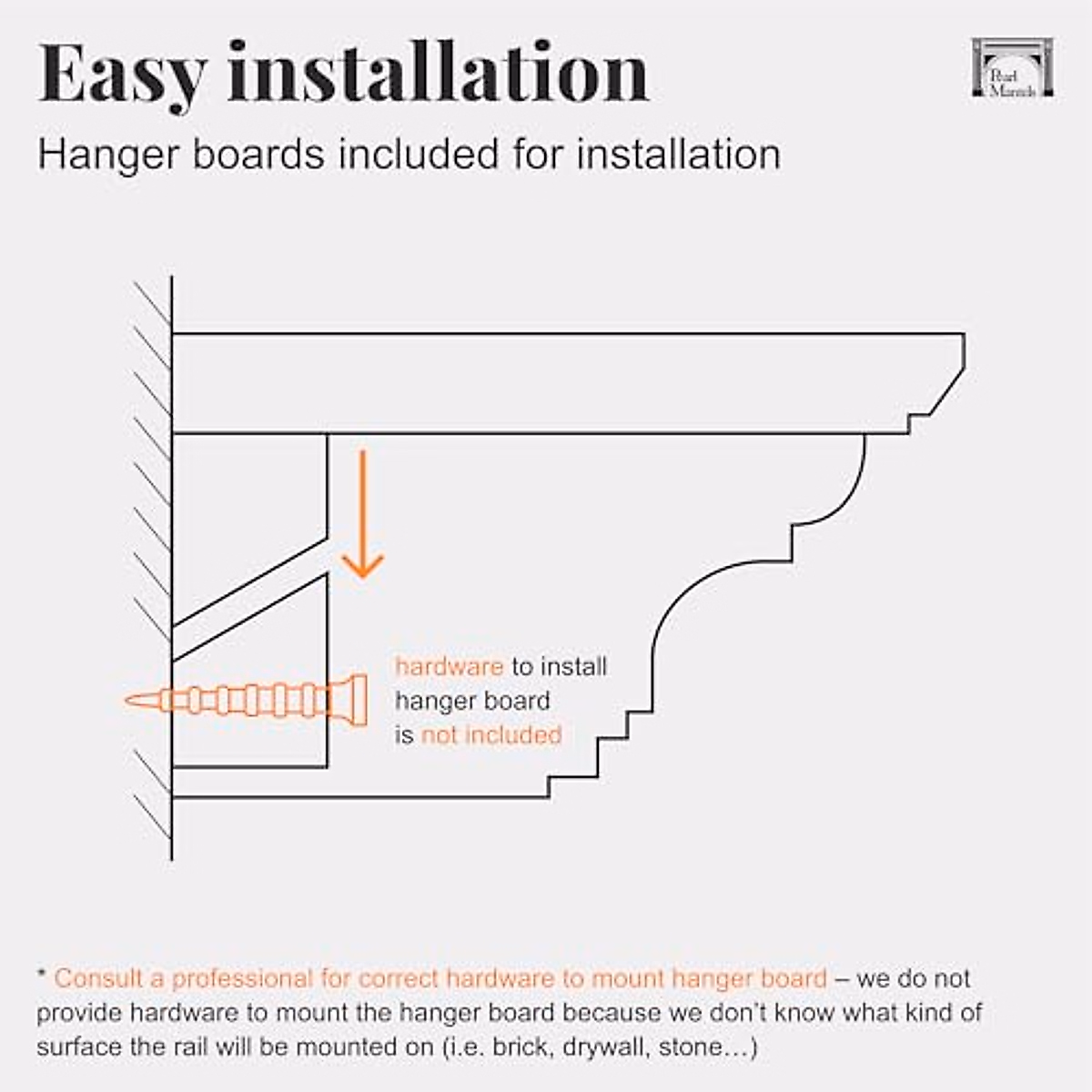 Pearl Mantels ARYB72618 Clean, Sophisticated Premium Grade A MDF Mantel Shelf, 72" L x 10" D x 5" H, Crisp White Paint, The Perfect Compliment to Your Hearth and Home