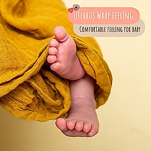 Pack of 4 Baby Swaddle Blankets, Soft Cotton Muslin Swaddle Blanket for Baby Boy & Girl, 47x47inch Unisex Lightweight Baby Blankets for Newborn Receiving