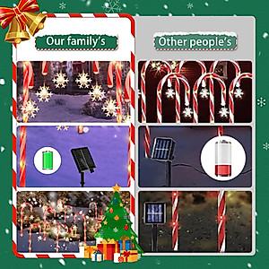 Christmas Candy Cane Lights with Snowflake