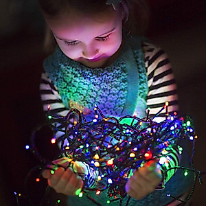 woohaha 2 Pack Solar Christmas Lights 39ft 100 LED 8 Modes Solar String Lights Waterproof Solar Fairy Lights for Garden, Patio, Fence, Balcony, Outdoors (100L-Multicolor)