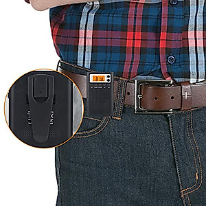 Portable Radio Emergency AM FM Radio Compact Portable Pocket Auto Search Battery Back Clip Player Outdoor (Black)