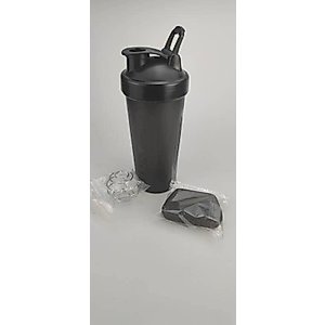 5-Star Compatible Ink Protein Shake Shaker Bottle BL3NDER by PL3NTY, Perfect for Protein Shakes and Pre Workout, 20 Ounces, Black