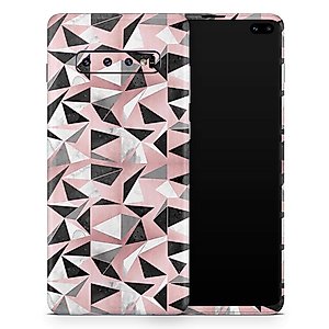 DesignSkinz Karamfila Marble & Rose Gold v13 Protective Vinyl Decal Wrap Skin Cover Compatible with The Samsung Galaxy S20 (Screen Trim & Back Glass Skin)