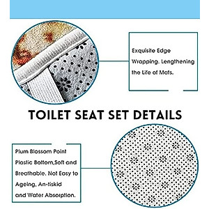 4 Piece Anime Shower Curtain Sets with Non-Slip Rugs, Toilet Lid Cover, Bath Mat and 12 Hooks, Bathroom Decor Set Accessories Waterproof Shower Curtains