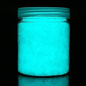 Alan Stone Glow in The Dark Home and Garden Fish Tank Aquarium Decorative Sand Gravel Rock (3-5mm, Aqua)