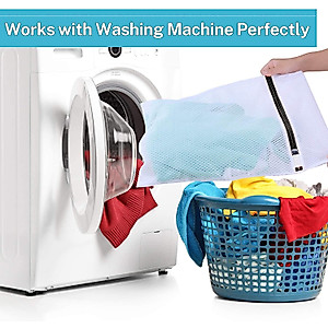 BAGAIL Set of 3 Mesh Laundry Bags for Blouse,Hosiery,Underwear,Sweaters,etc. Premium Laundry Bags for Travel Storage Organization (3 L)