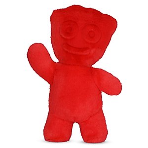 iscream Sour Patch Kids Furry 16.75" x 12" Candy Character Shaped Pillow, Red