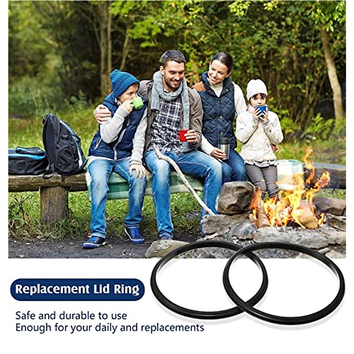 4 Pack: Tumbler Lid Gasket Replacement Silicone Seal Rings | (2 Qty) 20 oz and 30 Ring Fits Yeti Ounce & Insulated Stainless Steel Tumblers Lids (ZTH-1K)