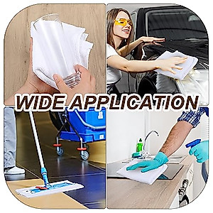 300 Pcs Cotton Terry Towel Bulk Cleaning Cloths White Cotton Terry Cloth for Cleaning Bar Rags Bulk High Absorbent Multipurpose Terry Shop Towels or Home, Kitchen, Automotive, Garage (12 x 12 Inch)