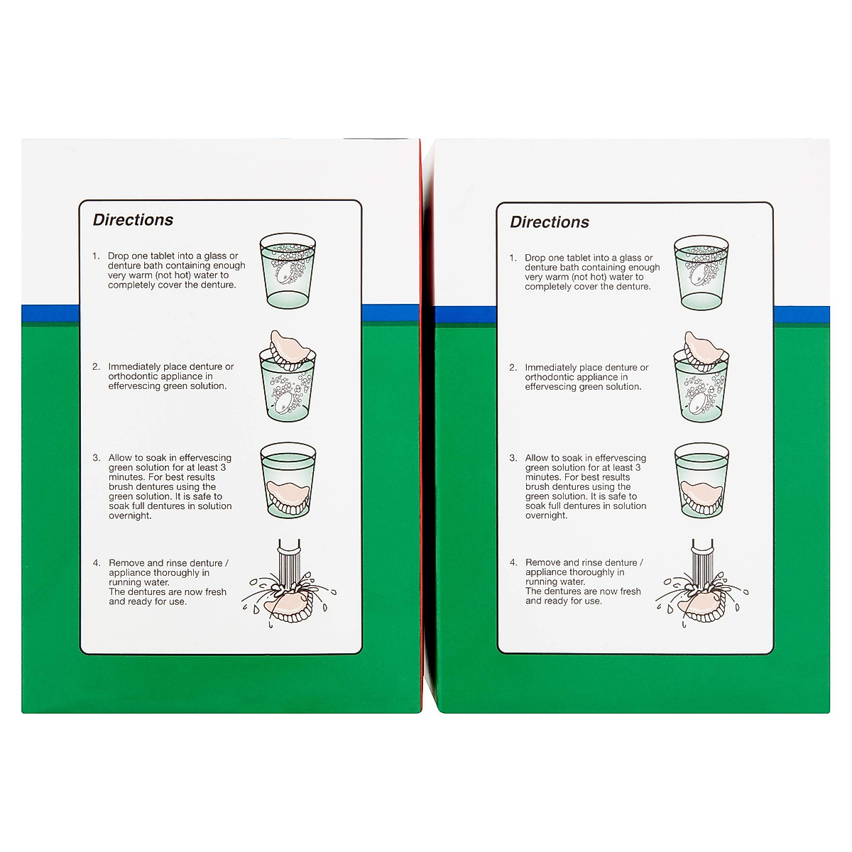 Denture Cleaner Tablets Fresh Mint Equate 240 Count With Dentu-Care Denture Retainer Cleaning Cup Case Bath With Basket Lid and Denture Brush