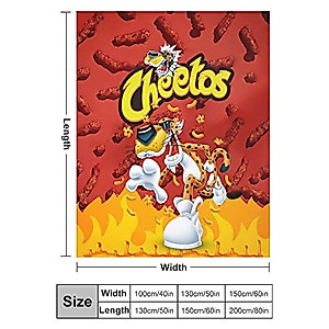 Marcusays Plush Cheeotos Throw Blanket, Fleece Blankets and Throws for Bed, Easy Care Air Conditioning Blanket 40inchx50inch