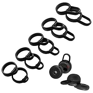 Geiomoo Silicone Ear Hooks Earpads Compatible with Sony LinkBuds WF-L900, Eartips Replacement Ring Supporters Wingtips (Black, XL/L/M/S/XS)