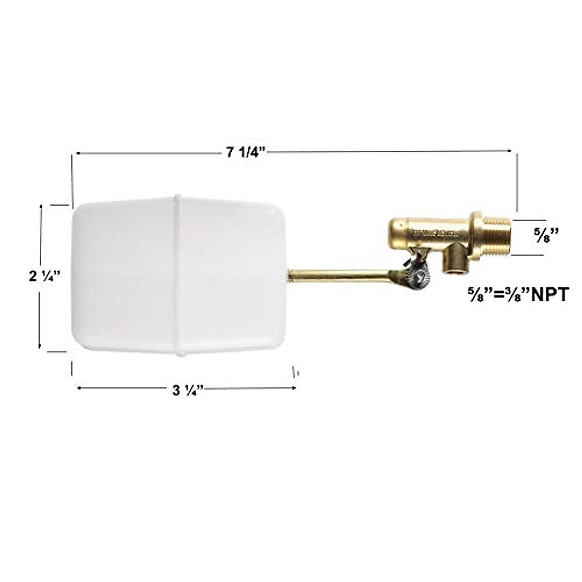 Control Devices Heavy Duty Leveler Auto Fill 3/8" Water Float Valve w/ 3" Arm for Pool Pond Spa