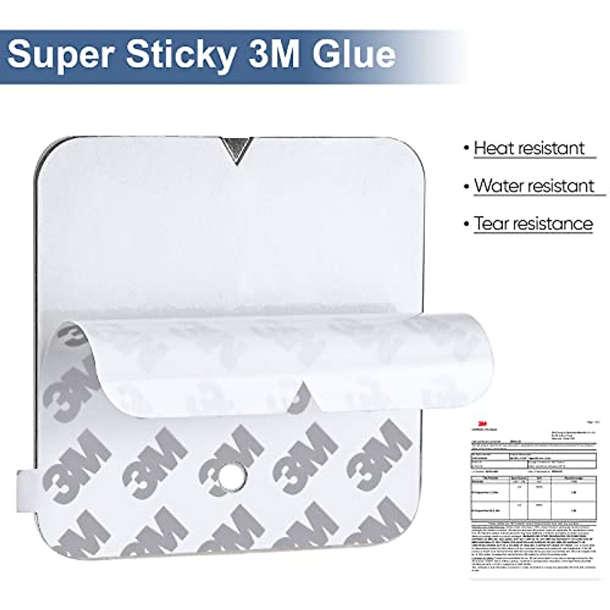 BRIOFOX Shower Curtain Rod Holder【Upgrade Design】3M Adhesive | Heat Resistant | Waterproof | Max Load 60 lbs Shower Rod Retainer for Wall, 2 Pack(Rod Not Included) (Chrome)