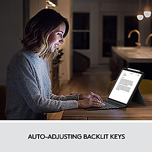 Logitech Combo Touch iPad Pro 11-inch (1st, 2nd, 3rd, 4th gen - 2018, 2020, 2021, 2022) Keyboard Case - Detachable Backlit Keyboard, Click-Anywhere Trackpad - Oxford Gray; USA Layout