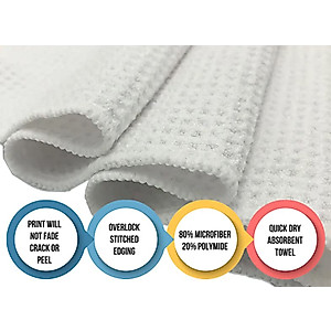 The Creating Studio Personalized Boxer Waffle Kitchen Towel, Gift for Dog Mom or Dad, Housewarming Hostess Gift, Always Watching You (Boxer with Name)