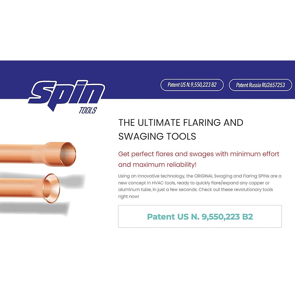 Spin S5000 5-Piece Drill Bit Swaging Tool Set 1/4, 3/8, 1/2, 5/8, 3/4-Inch