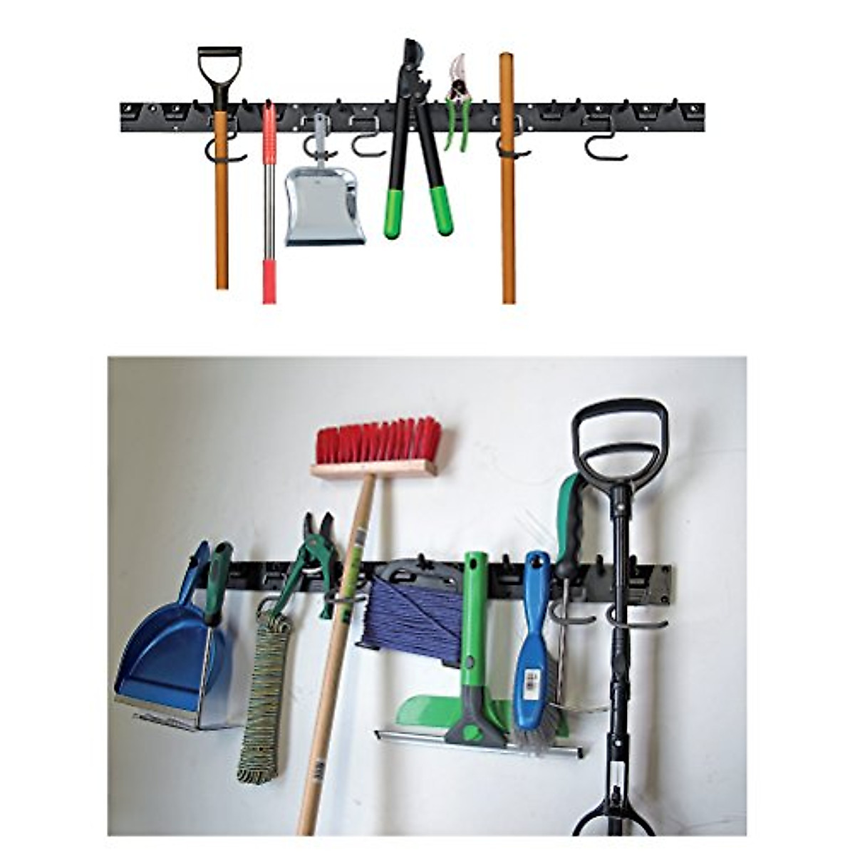 FITOOL Adjustable Storage System 48 Inch, Wall Holders for Tools, Wall Mount Tool Organizer, Garage Organizer, Garden Tool Organizer, Garage Storage