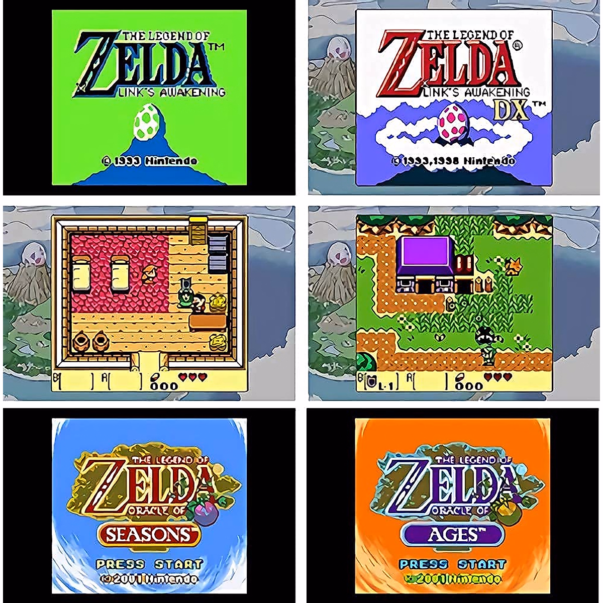 Biolanny Zelda Collection Multicart Version 5-in-1 Gameboy Advance GBA,Classic Third-Party Games Cards Cartridge,Compatible with GBM/GBA/SP/NDS/NDSL,Great Gifts for Game Players