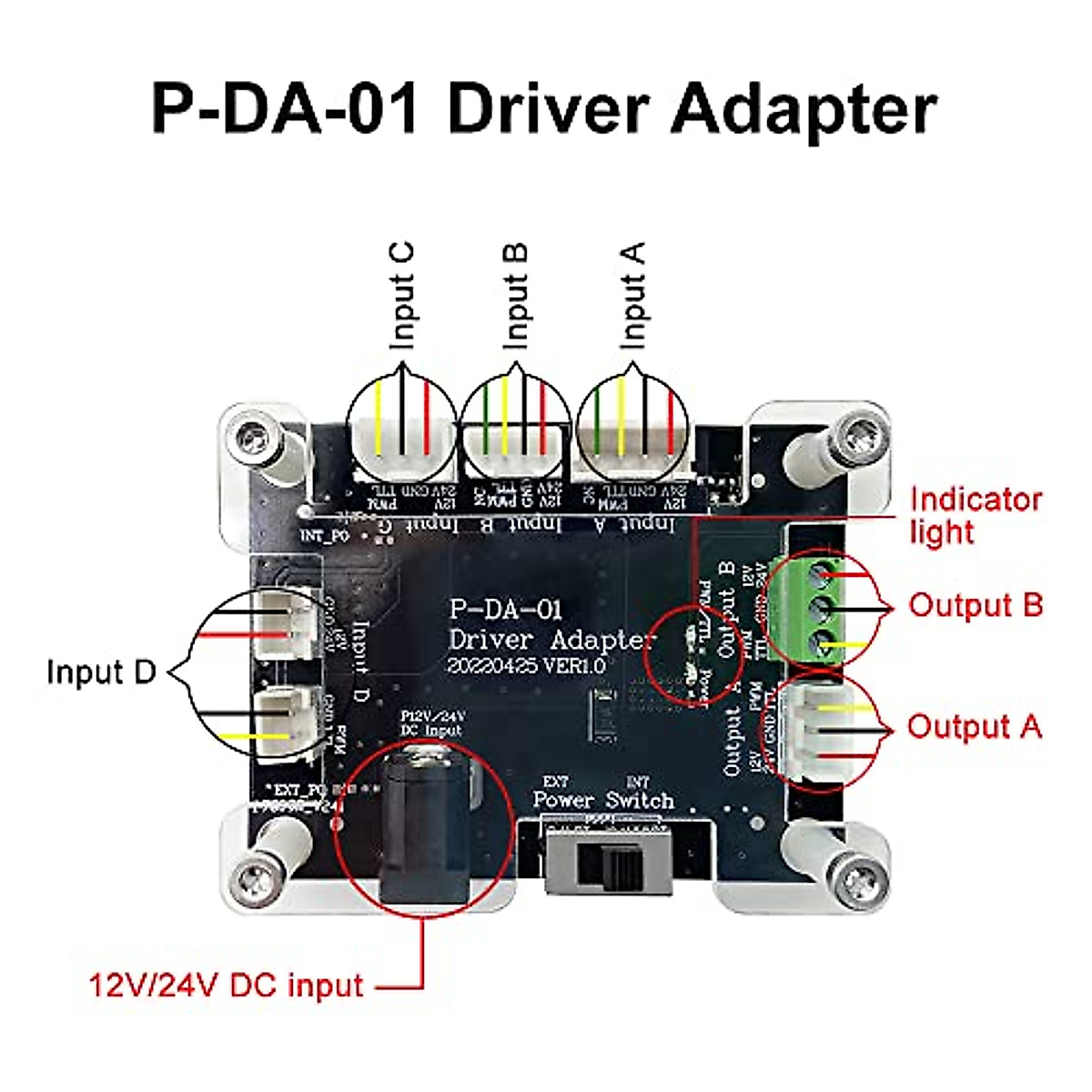 LASER TREE 20W 40W 80W Interface Driver Adapter Board Transfer Board for Laser Engraving Module Laser Cutting Head Wood Tools