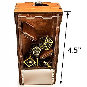 C4Labs Micro Travel Portable Dice Tower AND Dice Vault | Fits Standard Seven Set of Dice (Gunstock)