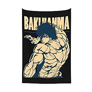 Flokoo Anime Baki The Grappler Baki Hanma Tapestry Wall Art Decor Hanging For Living Room Dorm Kitchen Bedroom Home 40x60 Inch