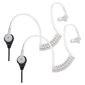 Midland AVPH3 Transparent Security Headsets with PTT/VOX – Wrap Around Design – Lasting Comfort Pair, Black
