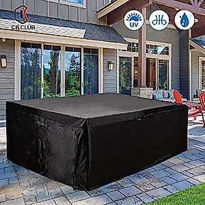 Patio Furniture Sectional Set Covers Large Waterproof Outdoor Furniture Set Covers Loveseat Set Covers Rectangle Heavy Duty 90 inch L x 64 inch W x 28 inch H