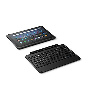 Made for Amazon Bluetooth Keyboard with detachable case in Black, for Fire HD 10 (11th Generation) 2021 release