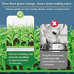 Mystoneer Silicone Grass Mat for Cats, Silicone Grass Snuffle Mat for Cats, Cat Grass Mat for Indoor Cats Silicone, Silicone Grass Feeding Mat for Cats and Dogs (1pc)