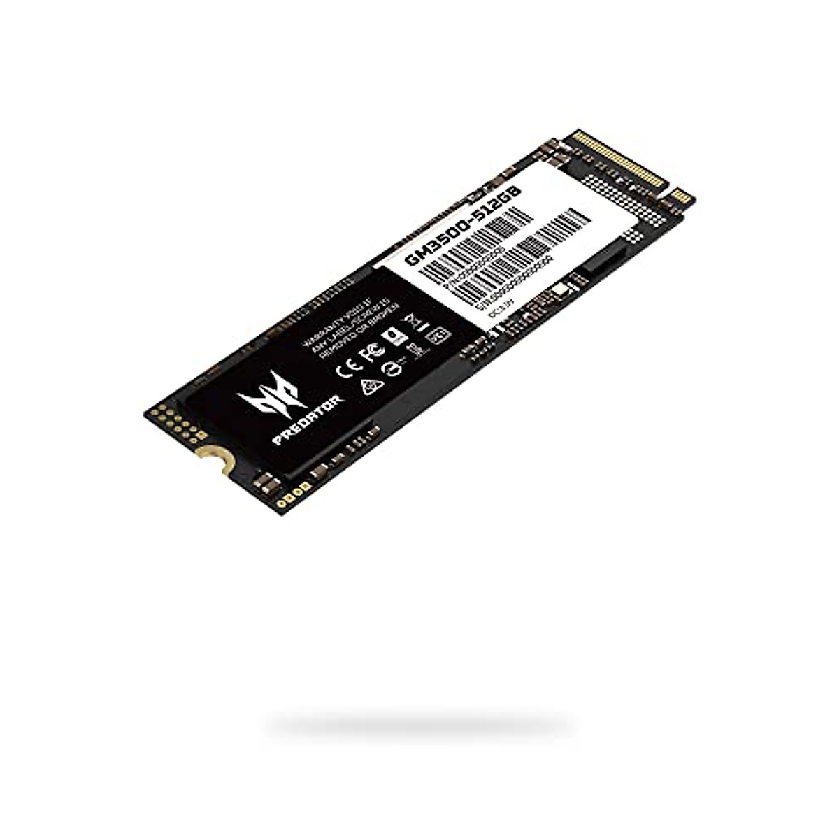 acer Predator GM3500 512GB NVMe SSD - M.2 PCIe Gen3 (8 Gb/s) x 4 Interface Internal Solid State Hard Drive with DDR4 DRAM Cache Up to 3400 MB/s - BL.9BWWR.101