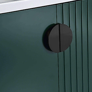 Fine Fixtures Venezian Collection - 48" Double Green Bathroom Vanity, Black Handles.