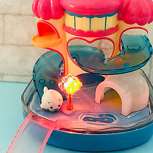TOYTRON Baby Seal Harp, Harp and Friends, Ice Cream Castle, Battery Operated Interactive Playset Toy with Various Light and Sound Effects - 3 Years and up