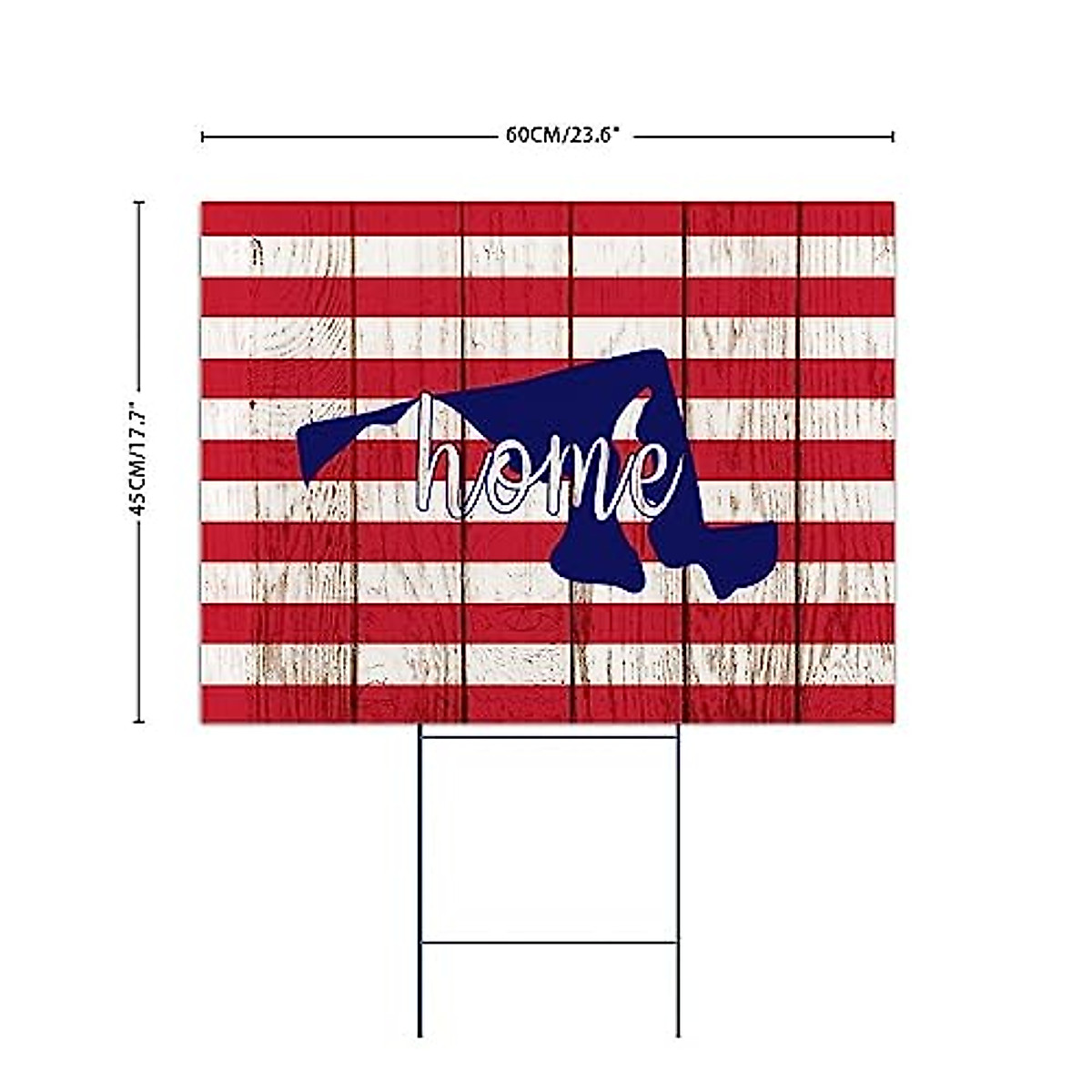 Independence Day Home maryland Yard Signs with Stakes Lawn Yard Decorations for Birthday 18x24 Inch Customized Lawn Sign US Flag Fourth of July Corrugated Plastic Lawn Signs with Stakes for House Rent