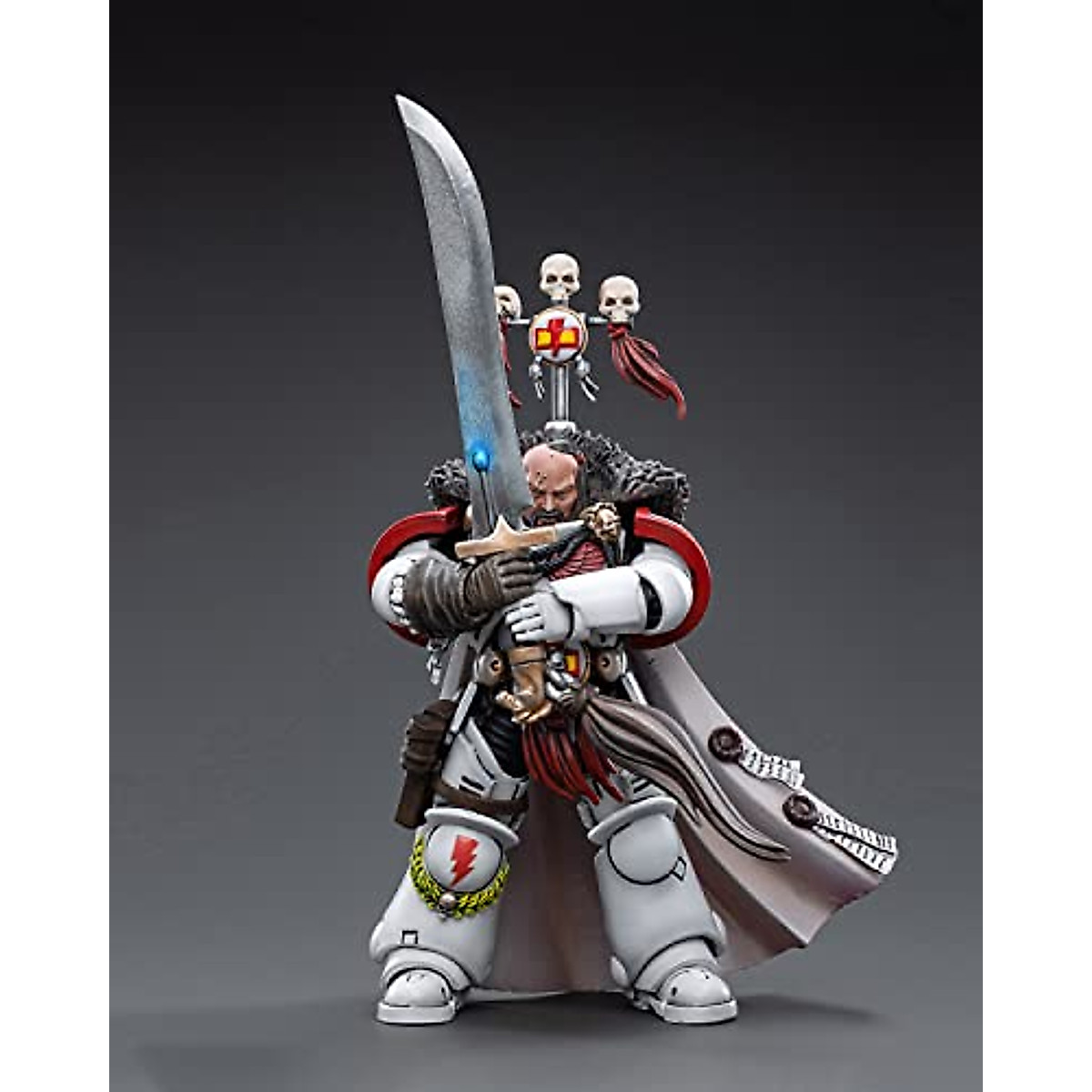 Pipigirl JoyToy × Warhammer 40K Genuine License 1/18 Soldier, White Scars, 4inch Army Military Extreme Warrior Models Action Figures Kits (Captain Kor'sarro Khan)